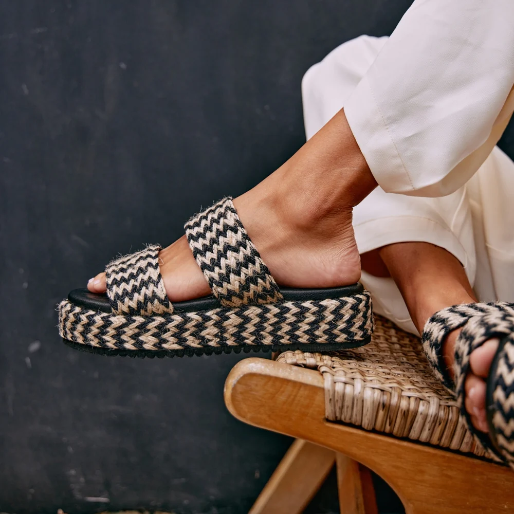 Borderline Platform Sandal / Black Multi – 3 Graces